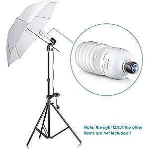 SLOW DOLPHIN Photo CFL Full Spectrum Light Bulb,2 x 45W 5500K CFL Daylight Photography Photo Video Studio Lighting(2 Packs)