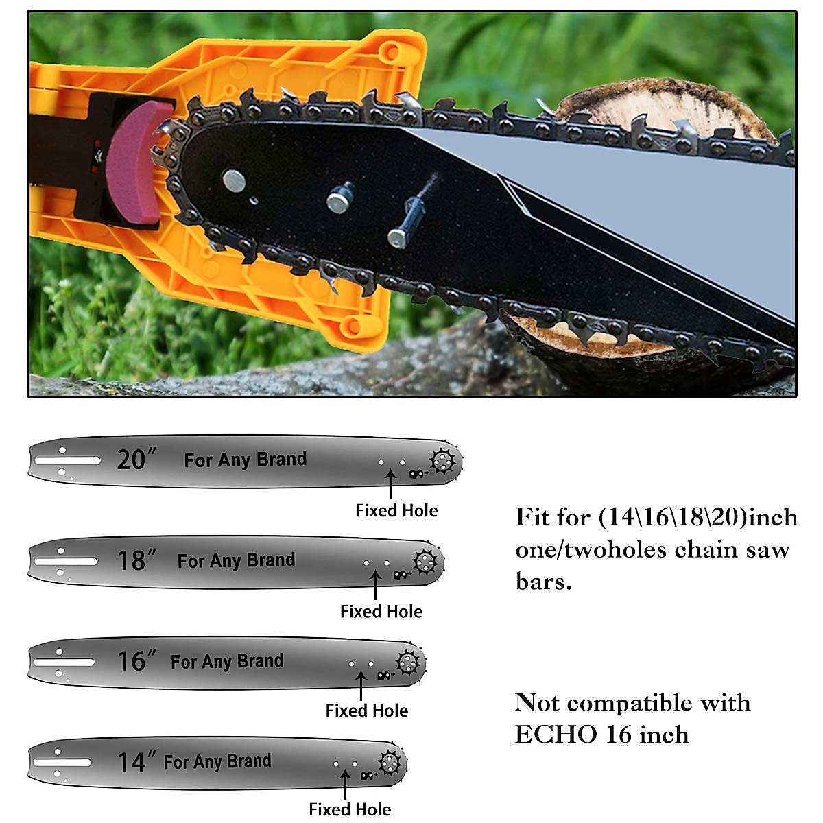EYBS Chainsaw Sharpener, Portable Chain Saw Blade Teeth Sharpener Fast-Sharpening Stone Grinder Tools Suitable