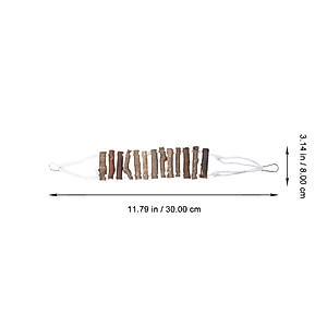 Ipetboom Climbing Pet Suspension Bridge Lizard Accessories Tank Reptile Decor Tank Reptile Ladder Terrarium Reptile Decor Wooden Reptile Ladder Hanging Reptile Decor Wooden Lizard Ladder