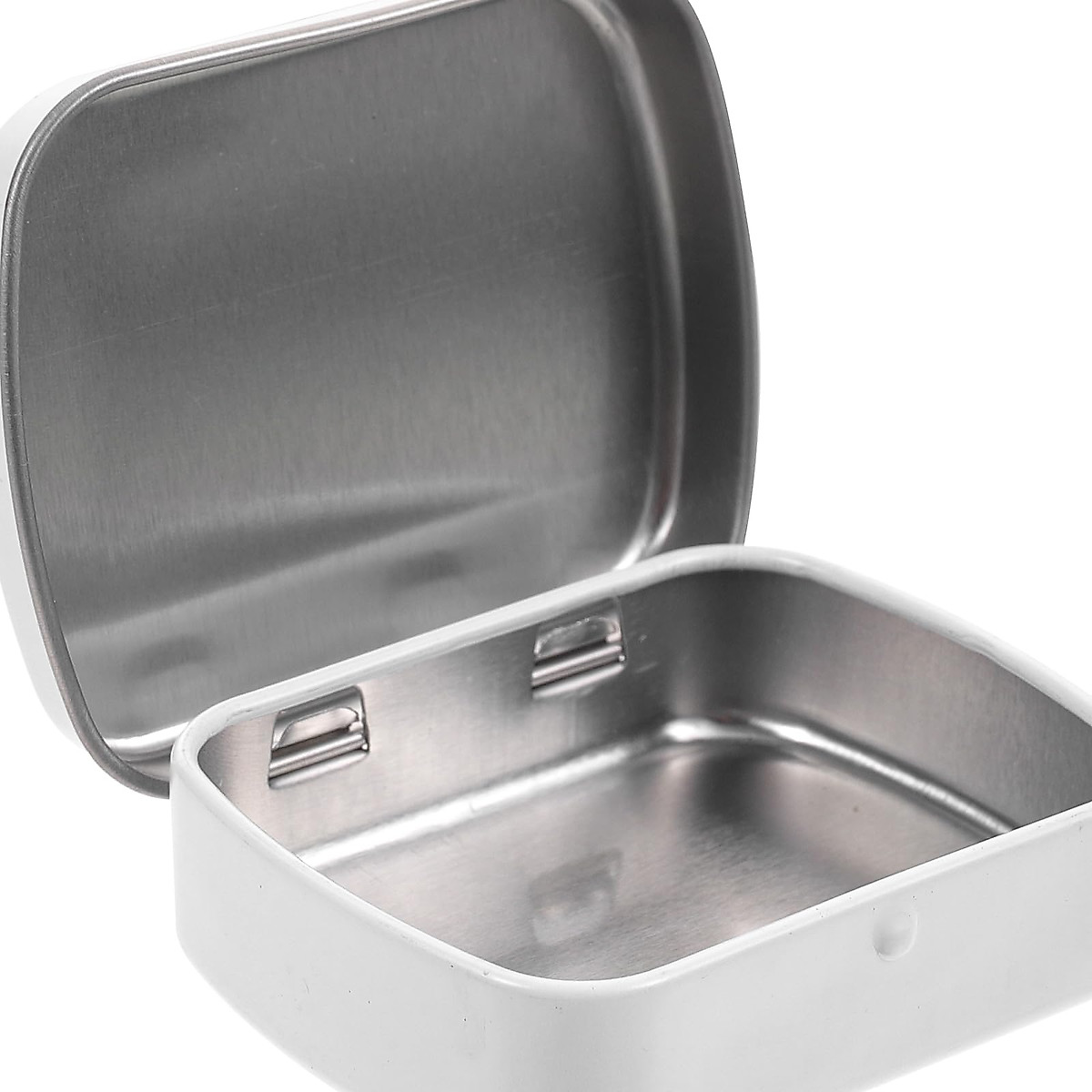 Tofficu 50 Pcs Mini Tin Boxes with Lids for Jewelry Storage, Small Candy Treat Boxes, Portable Metal Containers for Travel, Weddings, Birthdays, White Iron, 2.36 X 1.85 X 0.59 Inches