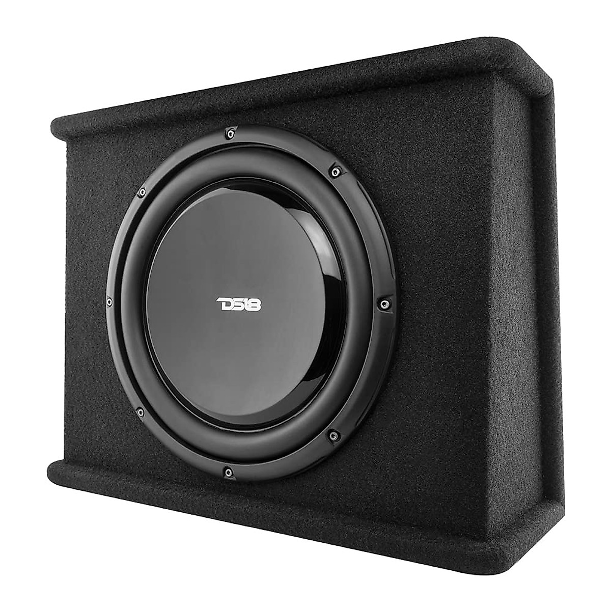 DS18 SB12A 12 Inches Shallow Subwoofer Enclosure with Built in Amplifier – Car Audio All in One Amplifier and Subwoofer Bass Package 700 Watts Power – Great Stealth Car Subwoofer in Box with Amp