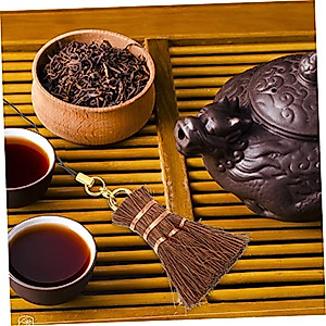 LABRIMP Small Broom Pendant Hard Brown Silk Hand Made