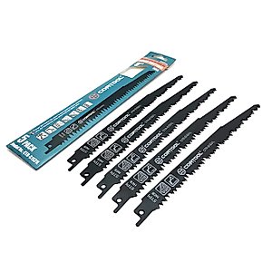 Reciprocating Saw Blades for Wood Pruning 5TPI Sawzall Pruning Blades 9 Inch Wood Cutting Blades for Reciprocating/Sawzall Saws/Sabre Saws - 5 Pack