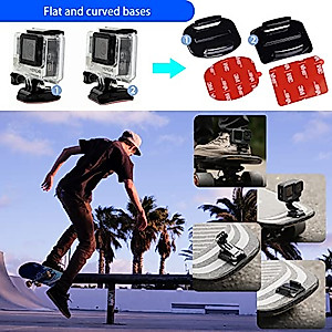 Helmet Adhesive Sticky Mount for Insta360, 3M Sticky Pads Mounts Compatible with Gopro, Insta360 ONE X3, X2, X, RS, R, GO 2 and DJI OSMO Action 2 Helmet Attachment