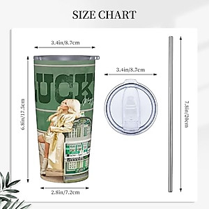 LAZHANG Megan Music Moroney Stainless Steel Insulated Car Sippy Cup With Lid Travel Mug for Cold Hot 20 oz