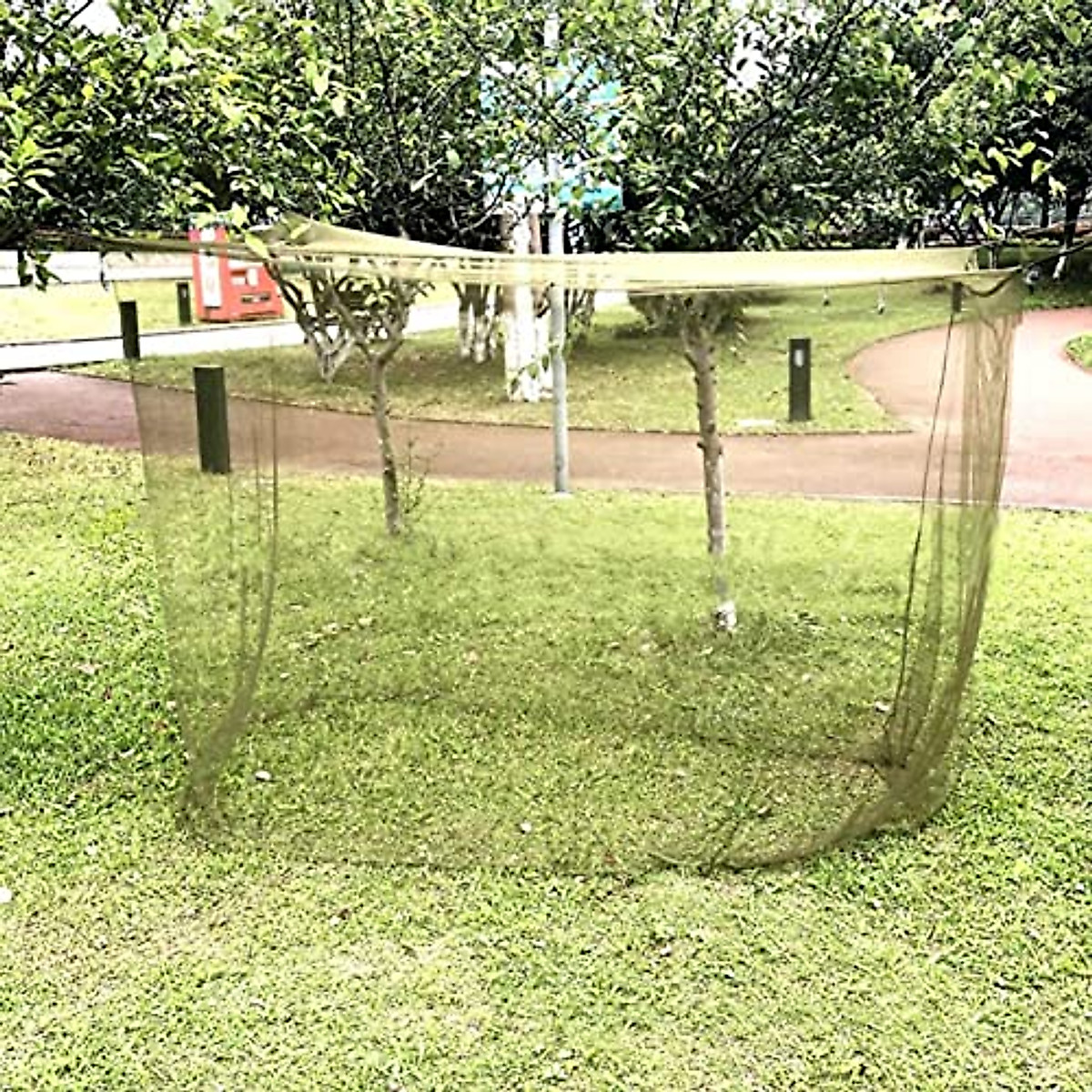 LIUHD Parasol Mosquito Net Cover,Outdoor Camping Mosquitoes Patio Umbrella Net Screen Polyester Zippered Mesh Enclosur for Patios Outdoor Camping Activities