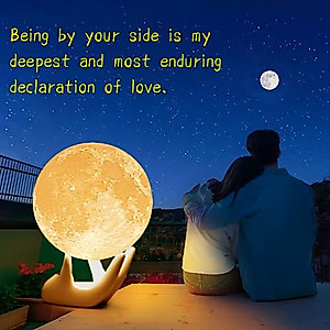 Balkwan Moon Lamp for Kids - 3D Magical Globe Ball for Space Decor - Classical Moon Night Light - Dimmable and Touch Control Design,Birthday Gifts for Women,Kids,Child and Baby Home Decor