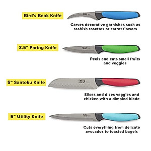 EPOCA INTERNATIONAL Tasty 4 Piece Utility Knife Set Stainless Steel