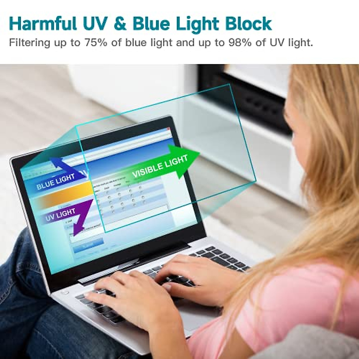 2 Pack 17 Inch Anti Blue Light Screen Protector for Dell XPS 17/Dell Precision 17", Reduce Eye Strain Anti Glare Blue Light Blocking Screen Protector for 17’’ with 16:10 Resolution Laptop