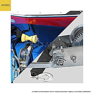 CENTAURUS Trailer Marine Boat Winch Strap with Hook Replacement, 2" x20' Winch Strap 10000Lb Max Towing Working Load at 3300 lbs for ATV Jetski Trailer Boat Wave Runner Towing Heavy Duty Equipment
