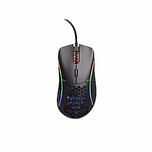 Glorious Gaming Model D Wired Gaming Mouse - 68g Superlight Honeycomb Design, RGB, Ergonomic, Pixart 3360 Sensor, Omron Switches, PTFE Feet, 6 Buttons - Matte Black