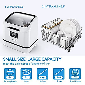 Canbo Y100 Compact Portable Countertop Dishwasher