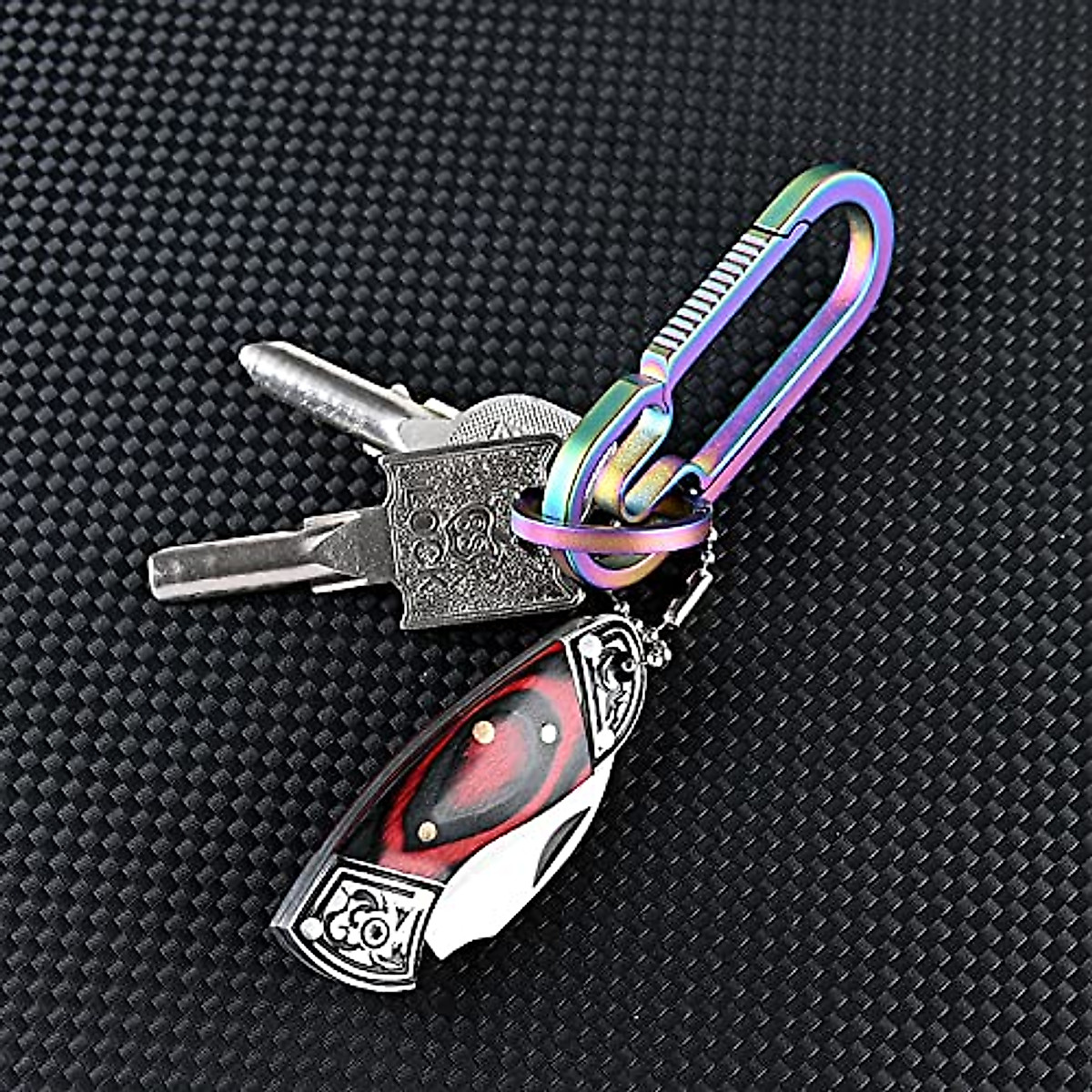 SZHOWORLD Small Pocket Knife, EDC Knife with Stainless Steel and Colored Wood Handle, Small Folding Knife for Everyday Carry, Blade Length1.5in