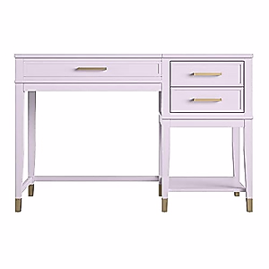 CosmoLiving by Cosmopolitan Westerleigh Lift-Top Computer Desk, Lavender