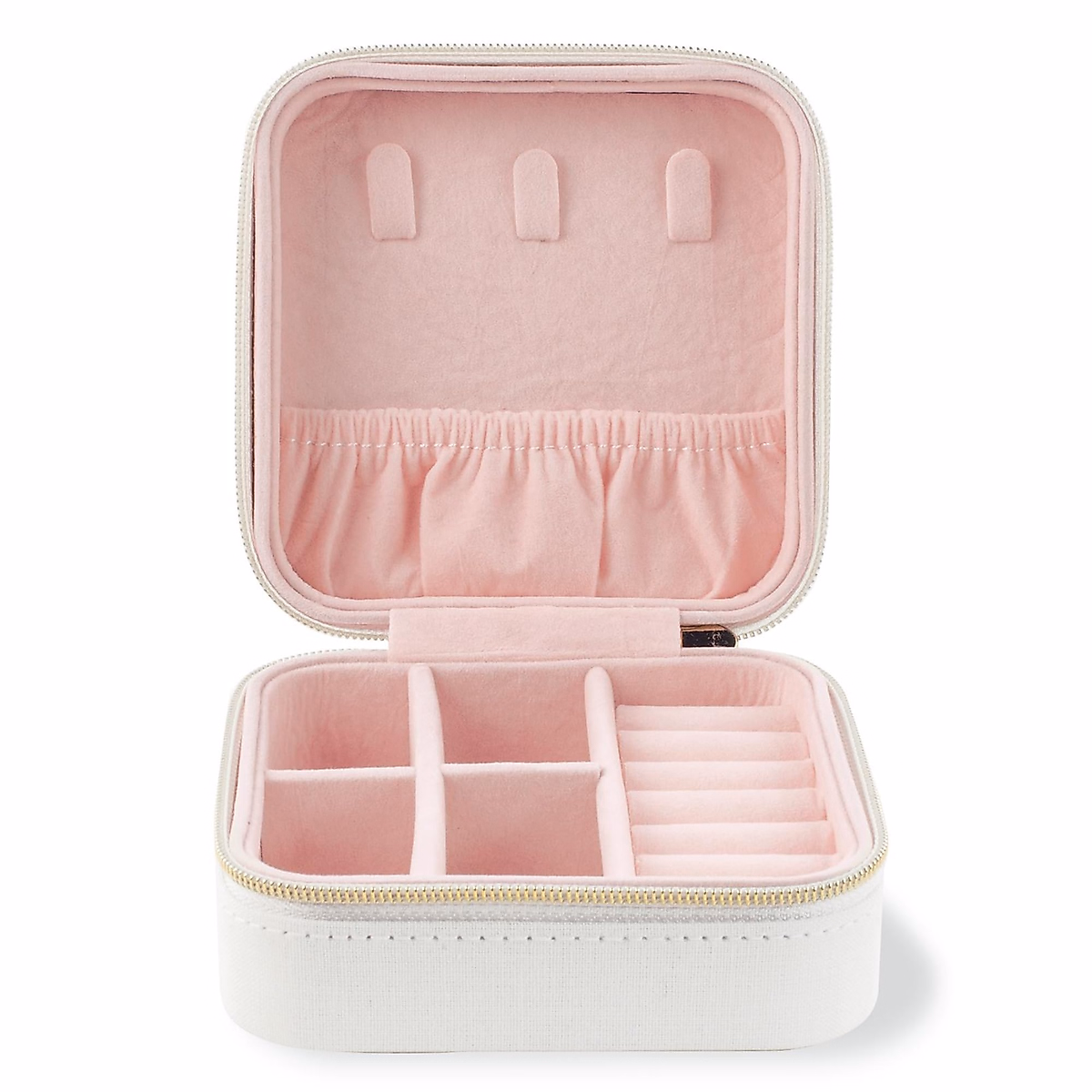 kate spade new york Bridal Acrylic Tumbler with Straw Bundle with Small Travel Jewelry Case Organizer (Miss to Mrs)