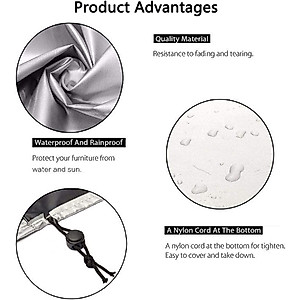 Patio Furniture Covers Waterproof, 420D Patio Sectional Couch Cover, Lawn Patio Furniture Cover, Heavy Duty Outdoor Sectional Sofa Cover, All Weather Protection 86.61x47.24x29.53 inch