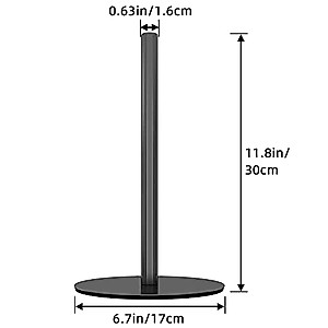 Black Paper Towel Holder Countertop, Free-Standing Kitchen Roll Holder, Stainless Steel Kitchen Towel Holder for Kitchen Rolls Organizer, Classic Fashion Kitchen Roll Dispenser