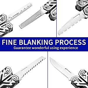 ROCKTOL Multitool Spring Pliers, 21-in-1 Heavy Duty Multi tool with Safety Locking Toolset, Magnetic Screwdriver, Bits, Bottle Opener, Saw, Nylon Sheath, Gift for Mans