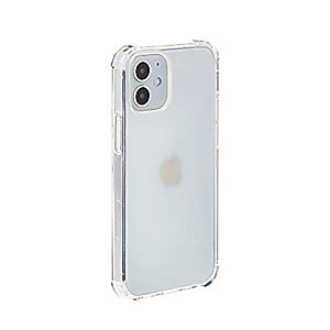 Amazon Basics Shockproof and Protective Case For iPhone 12 mini, Crystal Clear