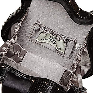 Mary Frances womens Turn It Up Crossbody Handbag, Black, One Size US