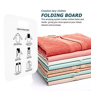 VOSAREA 2pcs Shirt Folding Board Cardboard Laundry Organization Small Shelf for Toaster Laundry Folding Board Laundry Organizer Clothing Pp Trouser Press White Household Travel