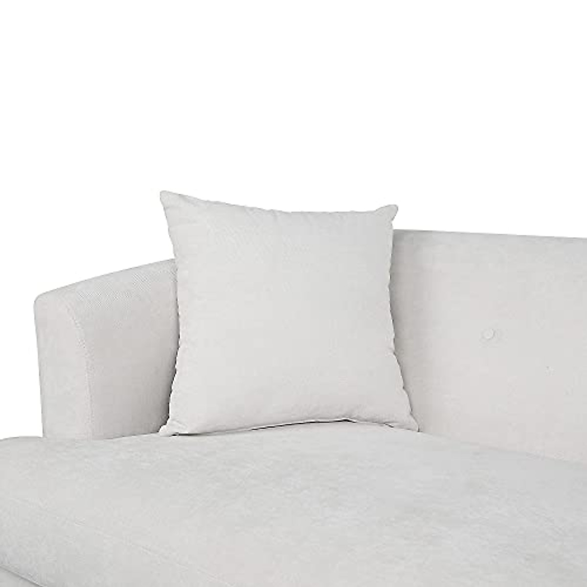 NOSGA Loveseat Sofa, 73'' Mid-Century Modern Sleeper Couch Recliner with Soft Cushion and 2 Pillows for Living Room Apartment Small Space Dorm, White