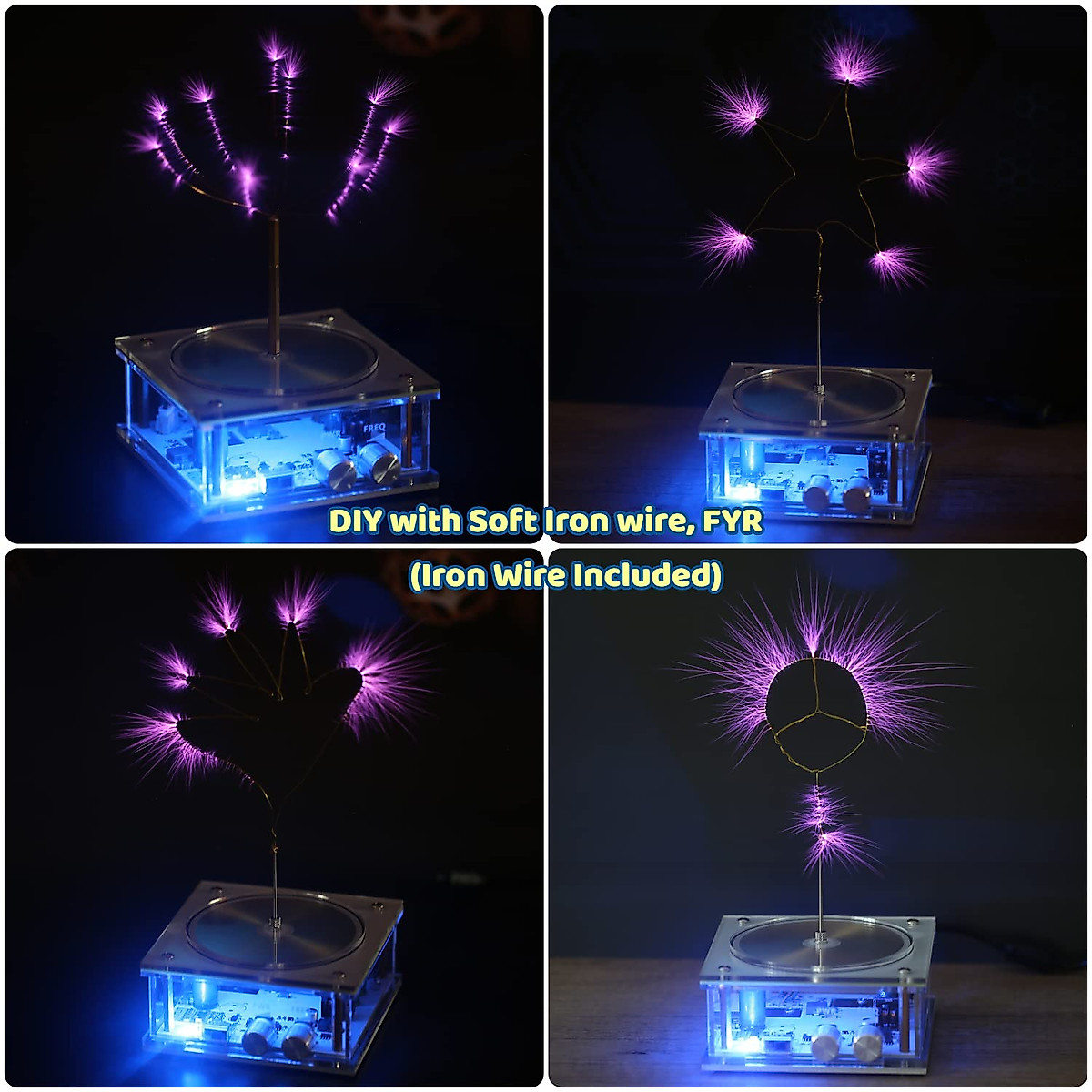 Joytech Music Tesla Coil Arc Plasma Loudspeaker Wireless Transmission Experiment Desktop Toy Model SSTC SS03