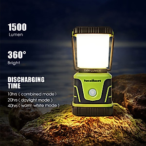 Camping Lantern,Super Bright Battery Powered LED 1500LM,4 Light Modes,Waterproof Tent Light,Long Run-time Lantern Flashlight for Hurricane,Emergency,Survival Kits,Hiking,Fishing