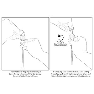 Cornucopia 16oz Amber Glass Bottles w/Pump Dispensers (2-Pack); Refillable Lotion Liquid Soap Pump Brown Bottles + Chalk Labels & Lids, BPA-Free Plastic Tops