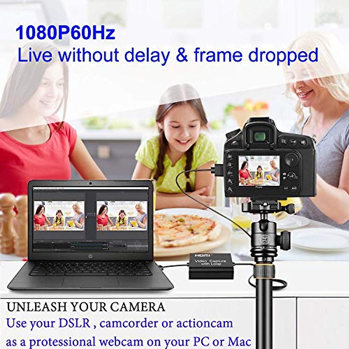 ORIVISION Video Capture Card 4K HDMI Device with Loop Out, Full HD 1080P Game Capture Video Recorder for Live Streaming, Broadcasting or Video Conference,S3/PS4/Xbox One/DSLR/Camcorders