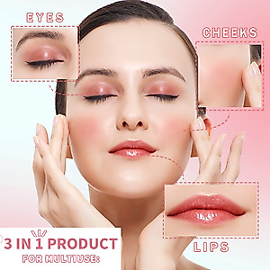 6 Pcs Lip Stain Set, Vivid Water Lip Tint Lip Gloss, Plump Velvet Lip Tint Stain, Natural Matte Liquid Lipstick for Lips Cheek Eye, Non-Stick Cup Mini Tinted Lip Long lasting Waterproof (6 Colors)