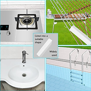 4TH Pumice Stone for Toilet Bowl Cleaning,Powerfully Remove Stubborn Stains： Limescale,Hard Water Ring,Calcium Buildup,Iron,Rust