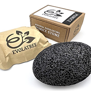 Evolatree Pumice Stone for Feet - Lava Foot Scrub, Cleaning & Exfoliating Hard Dead Skin, Corn & Callus Remover for Hands, Heels - Shower & Bath Wet Foot Scrubber, Scraper Pedicure Supplies Care Tool