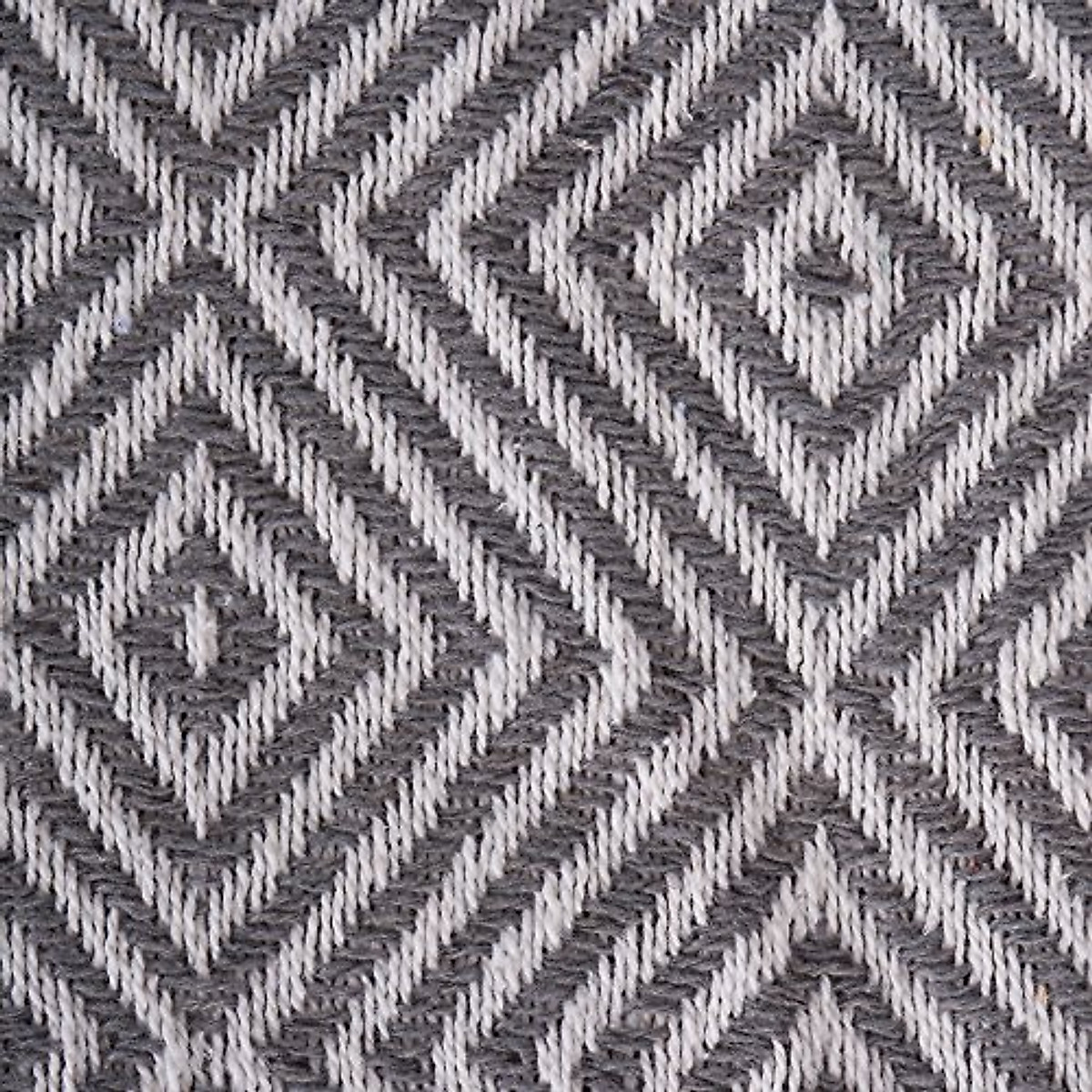 DII Diamond Throw Collection Woven Cotton, 50x60, Mineral Gray