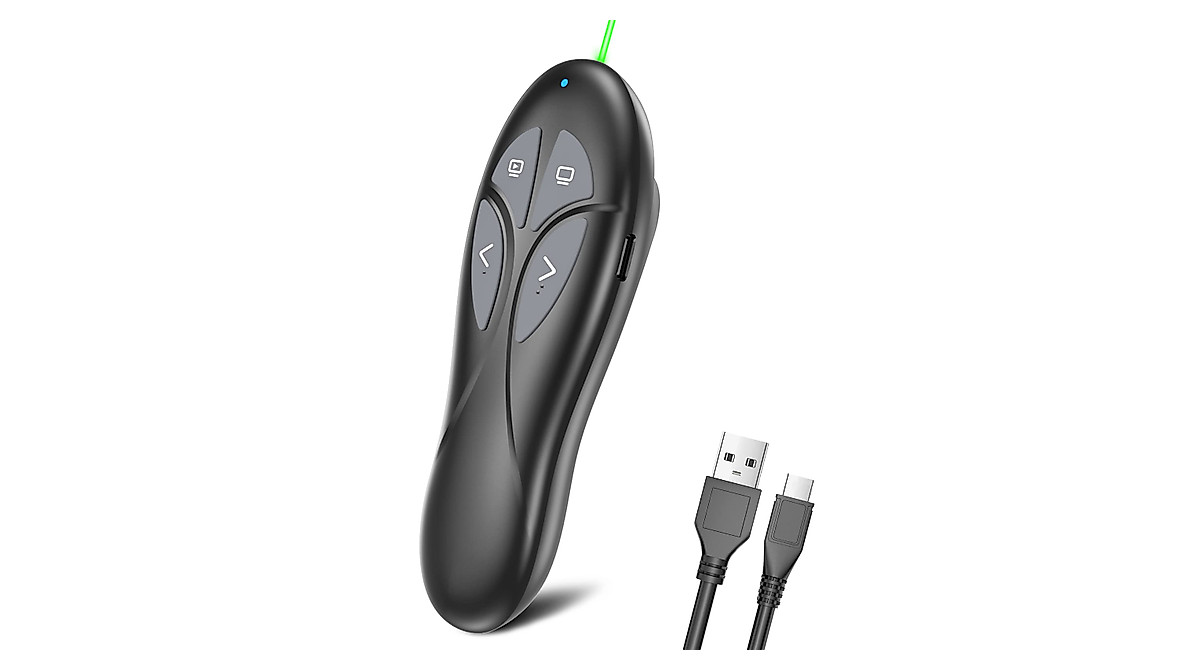 Wireless Presentation Clicker with Laser Pointer - PowerPoint Remote