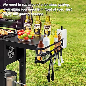 Griddle Caddy for 28"/36" Blackstone Griddles - Grill Caddy Space Saving BBQ Accessories Storage Box with Paper Towel Holder, Griddle Accessories Organizer,Tool Free No Drill