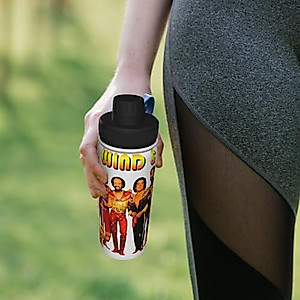 HIKTIEK Earth Wind Musics Fire Stainless Steel Insulated Tumbler Sports Water Bottle Hot and Cold Travel Cup 18oz