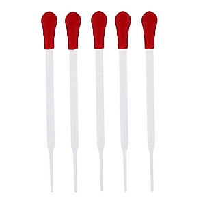 SDENSHI 5Pcs Glass Droppers Pipettes Dropping Pipettes Liquid Pipettors with Cap