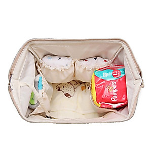 Kazila Diaper Bag Waterproof Travel Backpack Maternity Bag for Mom Dad, Black, Medium