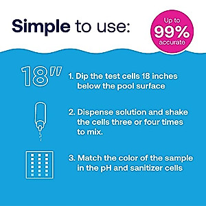 HTH 52044 Swimming Pool Shock Advanced and Test Strips, 1lb (Pack of 15)