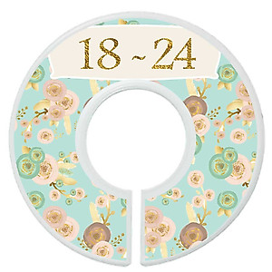 Mumsy Goose Nursery Closet Dividers, Closet Organizers, Baby Girl Clothes Dividers Pink Gold