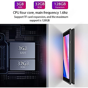 AOYODKG Android Tablet 8 inch 3GB RAM + 32GB ROM | 128GB Expandable, WiFi Tablet PC 1280X800 HD IPS Display, Quad-Core Bluetooth GPS Tablets