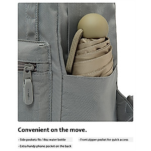 HotStyle 8811s+ Fashion Mini Backpack, Women' Small Backpacking Purse, Ash Grey