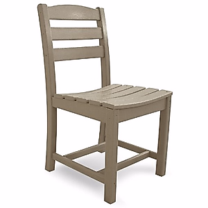 POLYWOOD TD100SA La Casa Café Dining Side Chair, Sand