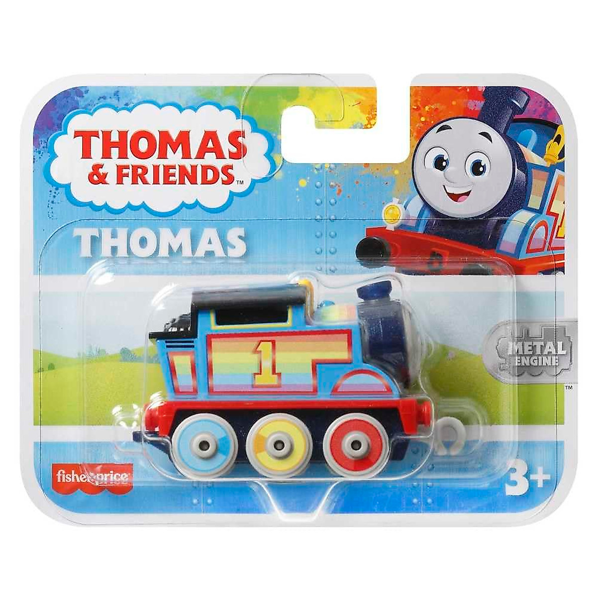 Thomas & Friends Fisher-Price Rainbow Push-Along Toy Train for Kids Ages 3 and Up
