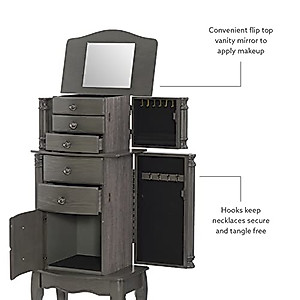 Powell Company Grey Wash Jewelry Powell Viola Armoire