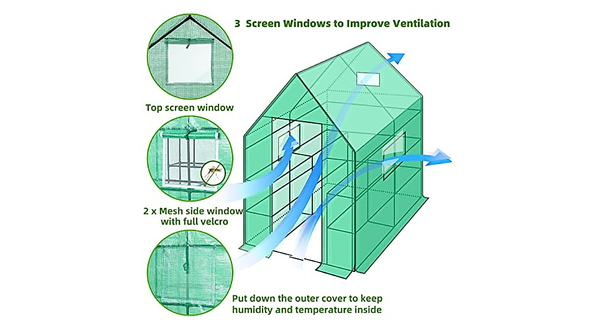 Greenhouse for Outdoors with 11 Shelves | Ohuhu 4-Tier Greenhouse