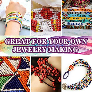 Efivs Arts Glass Seed Beads for Bracelet Making Kit, 24 Colors 6/0 4mm Small Pony Beads Multicolor Beading Beads with Container Box for Jewelry Making - Approx 6000pcs