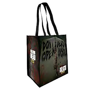 Licensed AMC The Walking Dead Don't Open Dead Inside Shopping Tote Size: 15” H x 13”W x 9” D
