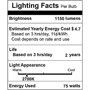 Vinaco E11 Bulb, JDE11 120v 75w Halogen Light Bulbs T4 E11 Bulb with E11 Mini Candelabra Base, High Output 1150lm E11 Halogen Bulb, 4PCS E11 Light Bulb with Warm White